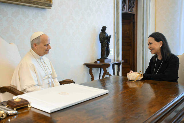 Pope Leo XIV meets with Venezuelan opposition leader María Corina ...