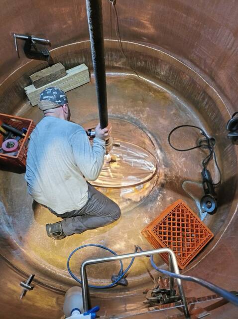 Piece of historic copper brew kettle stolen from Penn Brewery