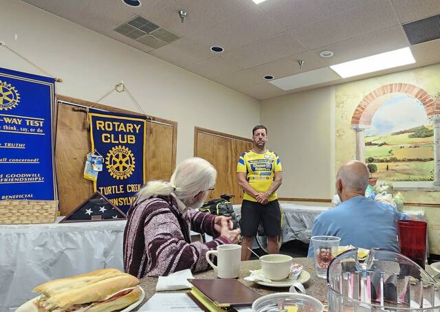Rotarian’s cycling journey — in cross-country route spelling ‘Help ...